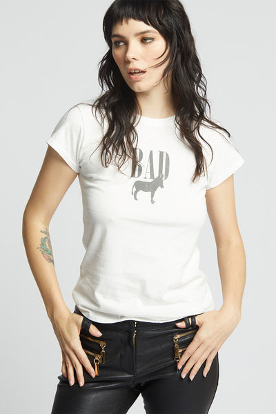 Bad Ass Minimalist White Baby Tee | Women's Statement T-shirt ...